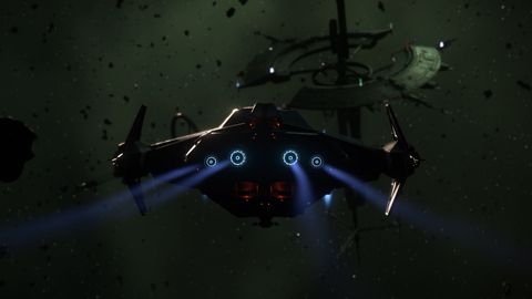 Carrack Approaching HUR-L4 – Community Hub