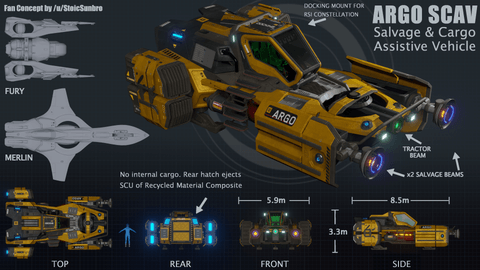 Fan-made ARGO SCAV, a salvage & cargo loading snub – Community Hub