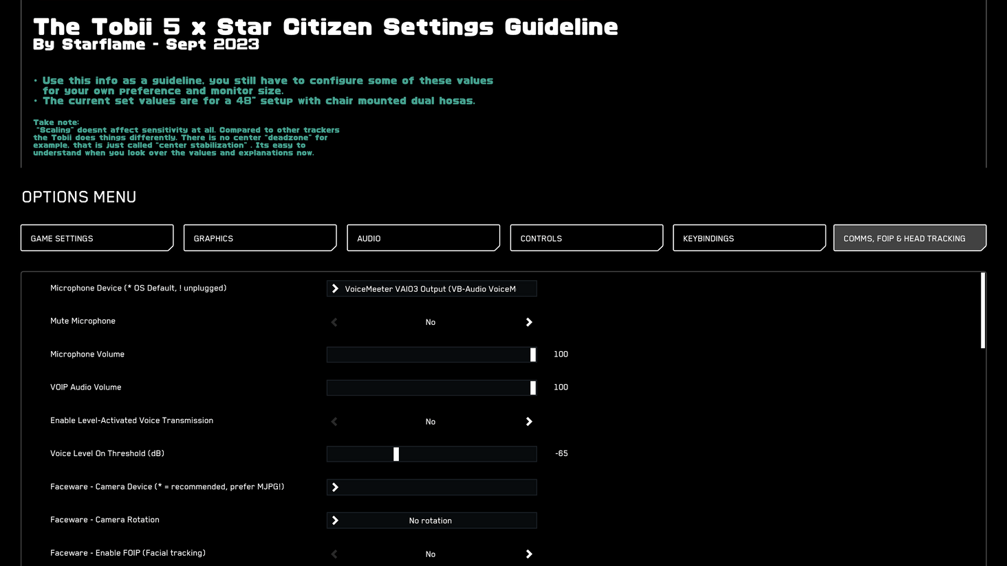 The Tobii 5 x Star Citizen Settings Guideline – Community Hub